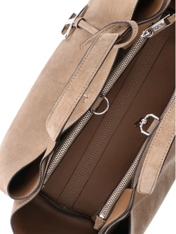 TOD'S Mini Suede Bag - Brown