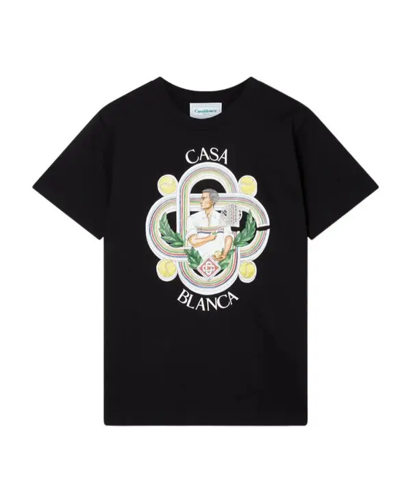 Casablanca Illustration-printed Crewneck T-shirt - Black