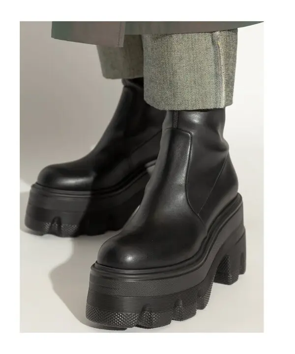 Casadei Round Toe Platform Boots