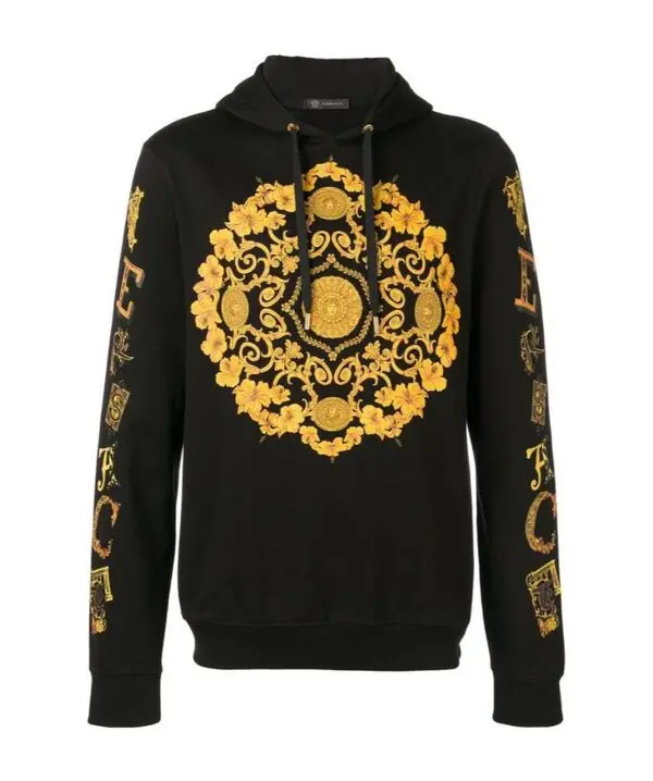 Versace Baroque Logo Hooded Hoodie