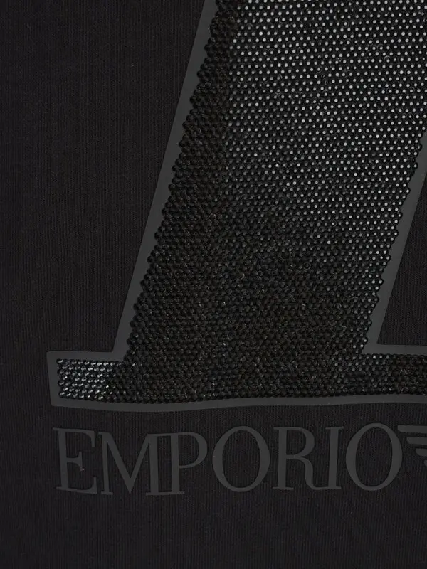 Emporio Armani Embellished Logo Hoodie