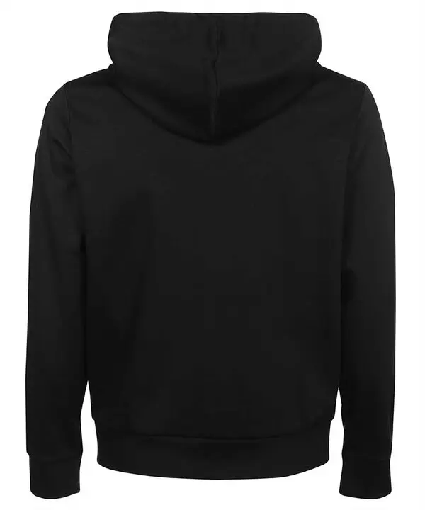 Emporio Armani Logo Patch Zipped Drawstring Hoodie