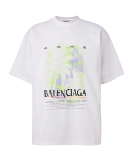 Balenciaga Printed Cotton Jersey T-shirt
