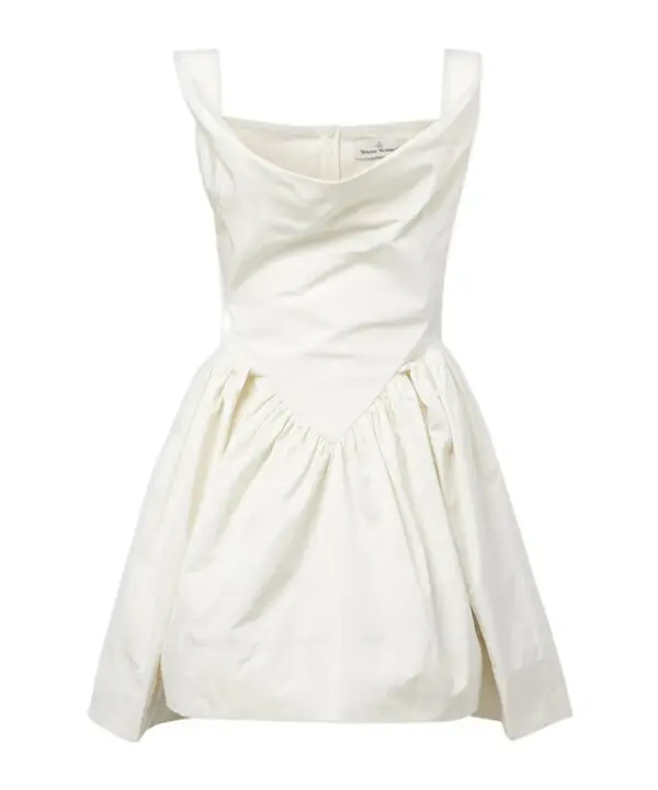 VIVIENNE WESTWOOD Draped Zip Up Mini Dress - White