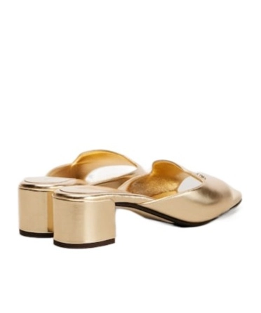 JIMMY CHOO Metallic Leather Loafers