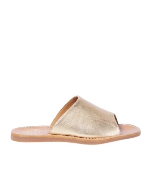 POM D'API Plage Curv Metallic Leather Sandals