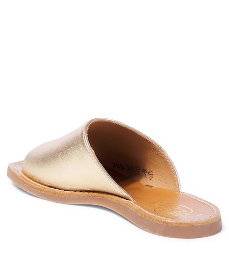 POM D'API Plage Curv Metallic Leather Sandals