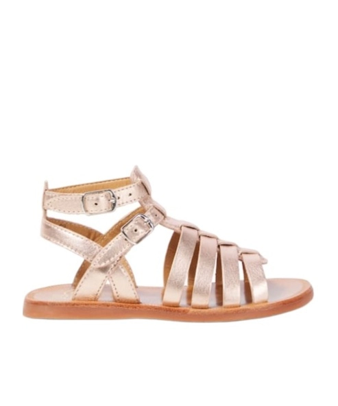POM D'API Plagette Gladiator Metallic Leather Sandals