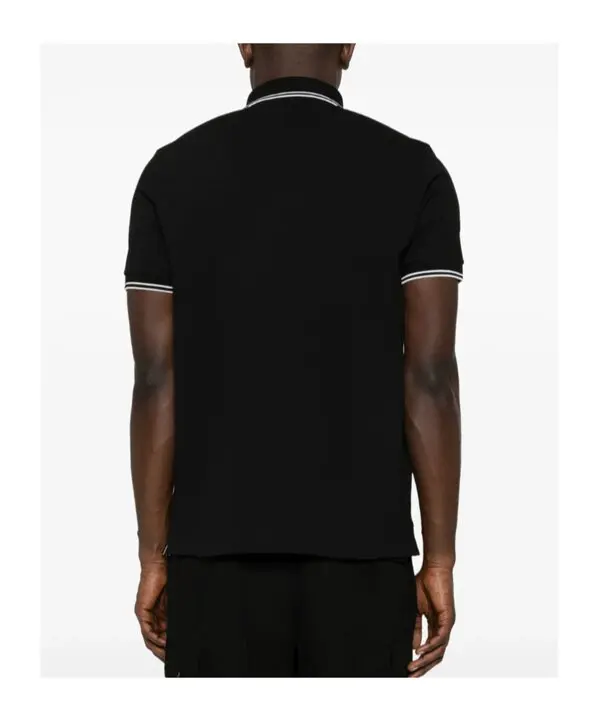 Stone Island Logo-patch Contrast-trim Polo Shirt