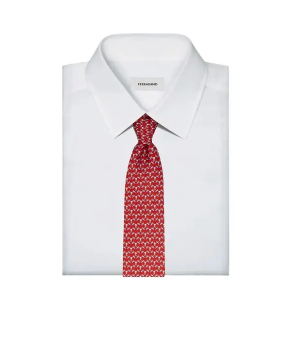 FERRAGAMO Club-print Silk Tie