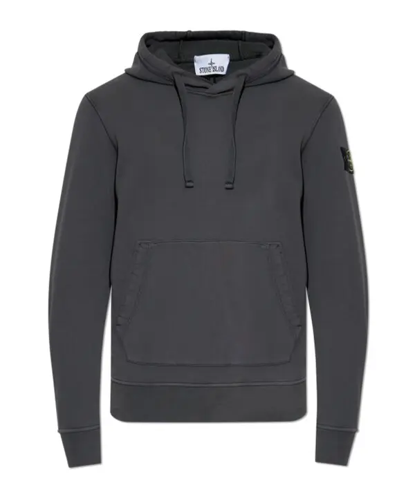 Stone Island Logo Patch Drawstring Hoodie