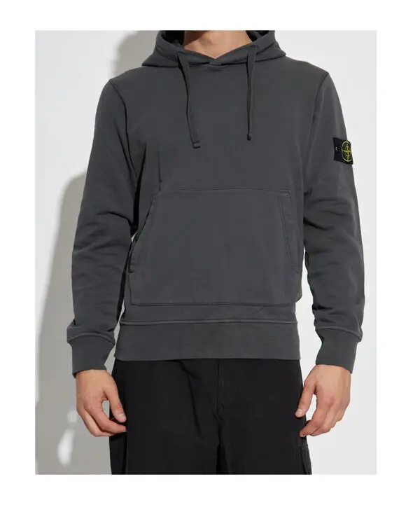 Stone Island Logo Patch Drawstring Hoodie