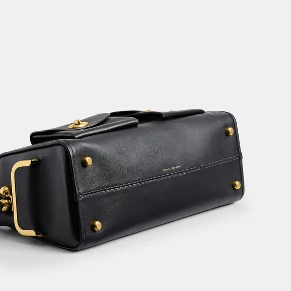 COACH Turnlock Haversack Bag - Brass/black