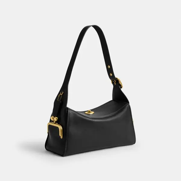 COACH Turnlock Haversack Bag - Brass/black
