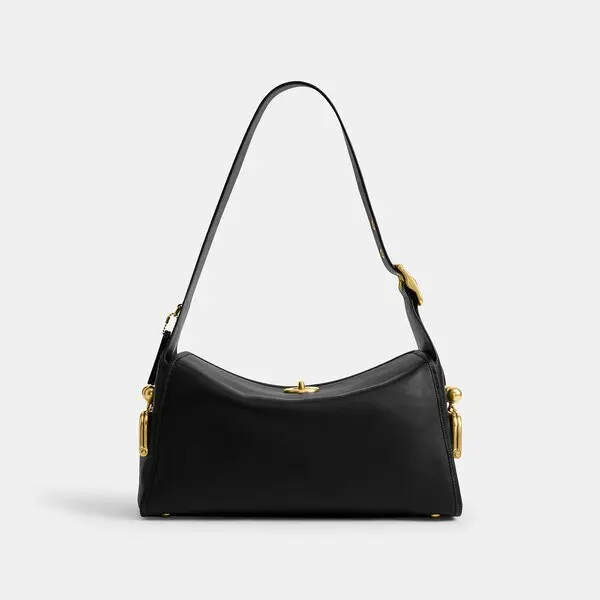 COACH Turnlock Haversack Bag - Brass/black