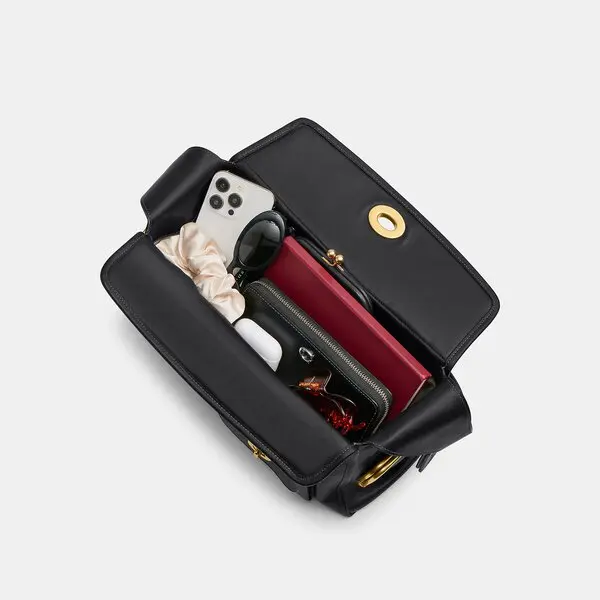 COACH Turnlock Haversack Bag - Brass/black