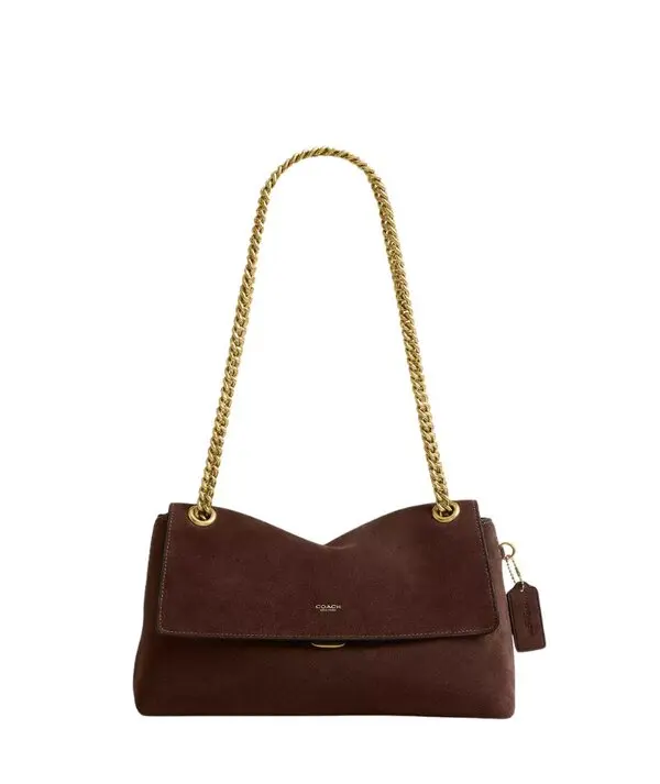 COACH Chelsea Shoulder Bag 30 With Chain - Brass/dark Chocolate