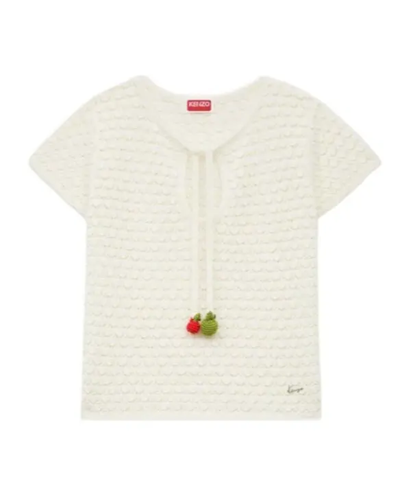 Kenzo Appel Pop' Crochet Top - Off White