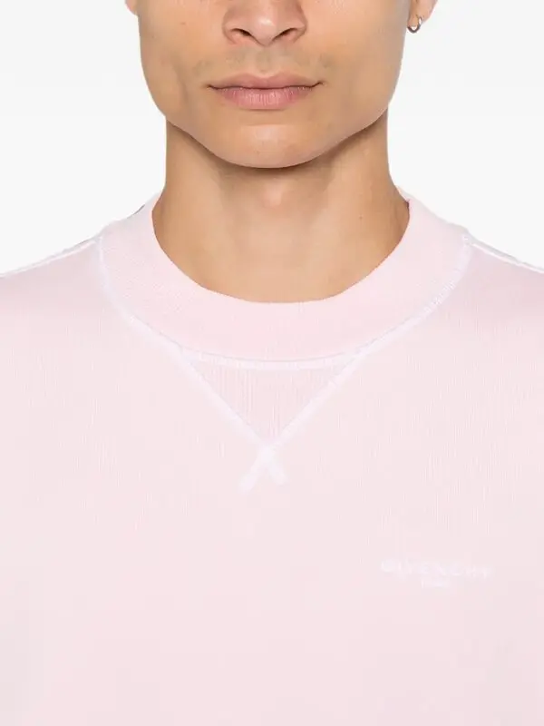 Givenchy Couture Seam Sweatshirt In Fleece - Light Pink
