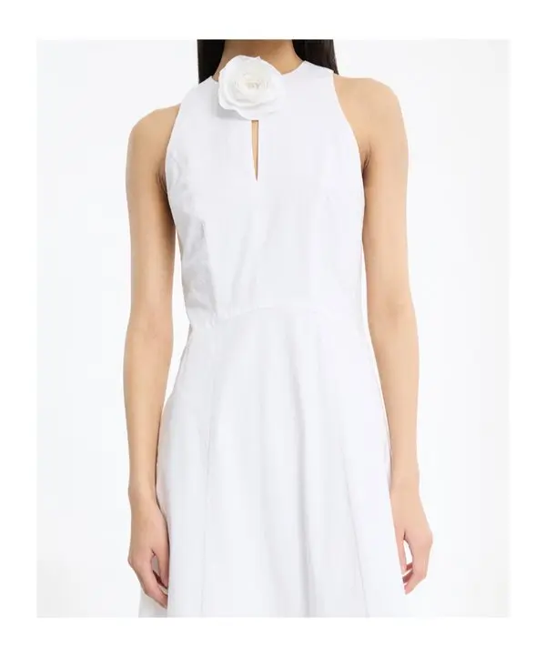 ROTATE BY BIRGER CHRISTENSEN Sleeveless Flower Midi Dress