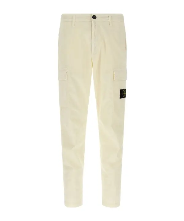 Stone Island Logo Patch Straight-leg Trousers
