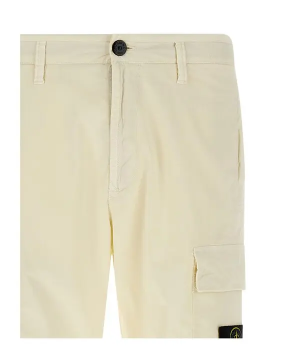 Stone Island Logo Patch Straight-leg Trousers