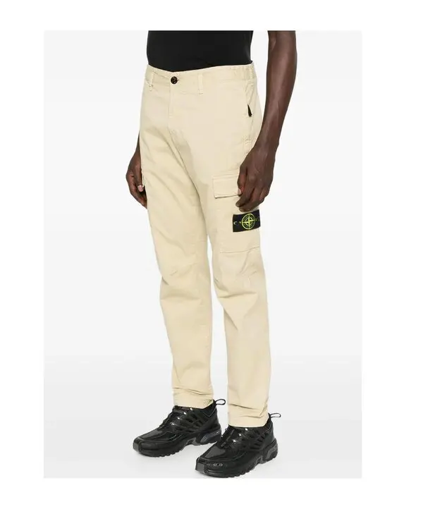 Stone Island Logo Patch Straight-leg Trousers