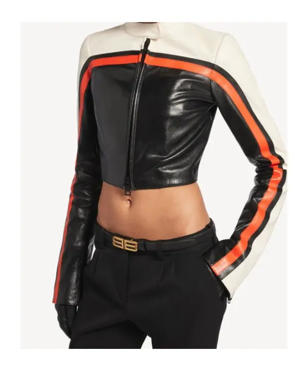 Balenciaga Bodies Fitted Biker Jacket