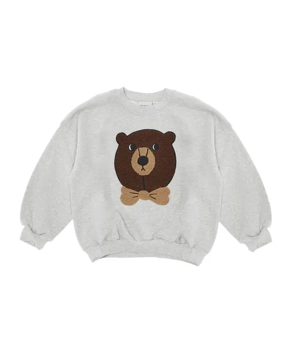 MINI RODINI Bear Embroidered Crewneck Sweatshirt