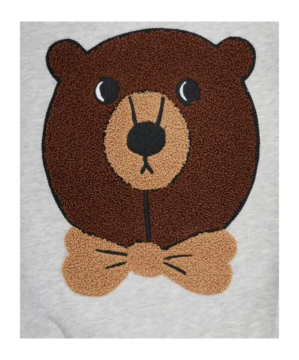 MINI RODINI Bear Embroidered Crewneck Sweatshirt