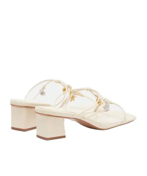 Farm Rio Embellished Leather Mules