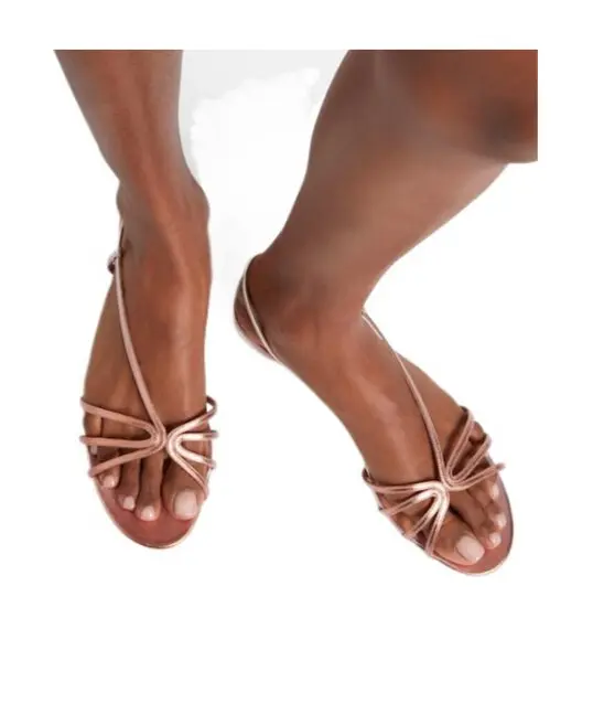AQUAZZURA Metallic Leather Sandals