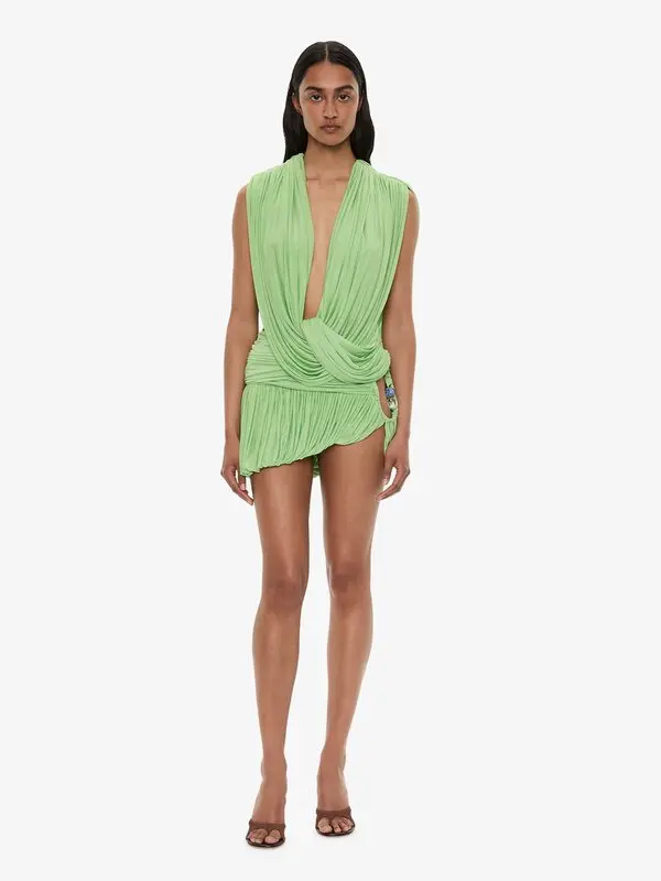 Christopher Esber Beach Glass Bubble Mini Skirt - Green