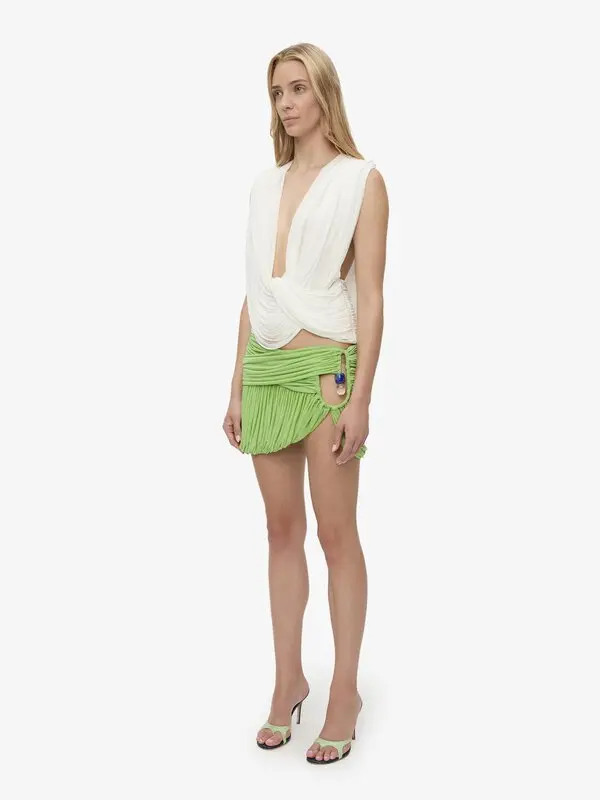 Christopher Esber Beach Glass Bubble Mini Skirt - Green