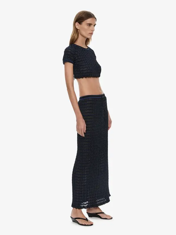 Christopher Esber Verano Stripe Knit Maxi Skirt