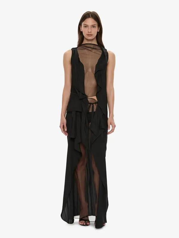 Christopher Esber Kacere Towel Drape Column Skirt
