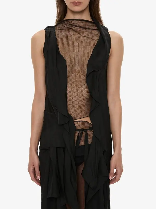 Christopher Esber Kacere Towel Drape Column Skirt