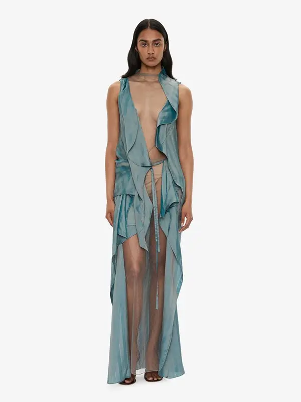 Christopher Esber Kacere Towel Drape Column Skirt