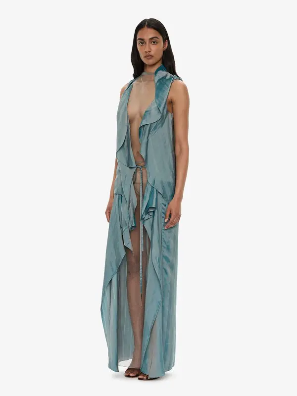 Christopher Esber Kacere Towel Drape Column Skirt