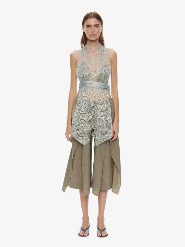 Christopher Esber Moonlit Patina Lace Scarf Top