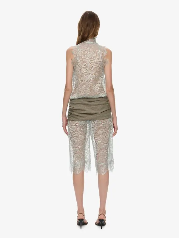 Christopher Esber Moonlit Patina Lace Zipped One Piece