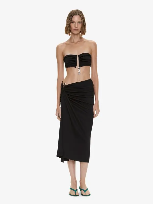 Christopher Esber Droplet Crystal Clasp Cascade Skirt