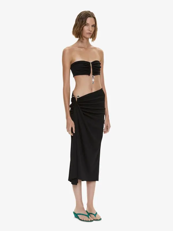 Christopher Esber Droplet Crystal Clasp Cascade Skirt