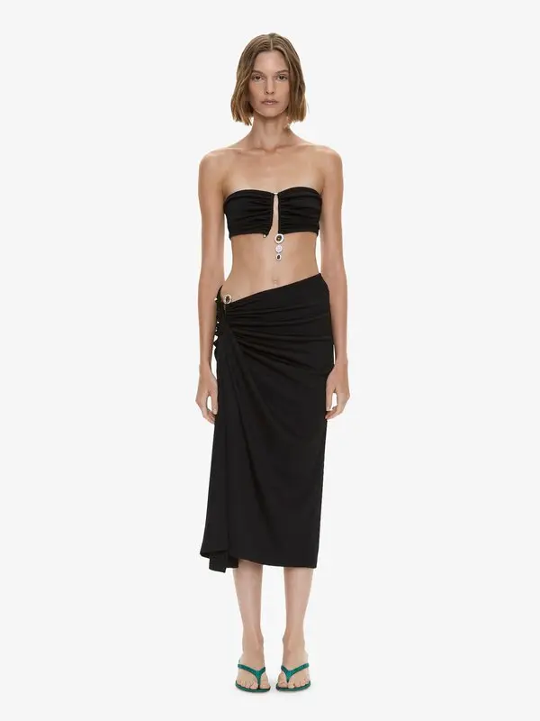 Christopher Esber Droplet Crystal Clasp Cascade Skirt