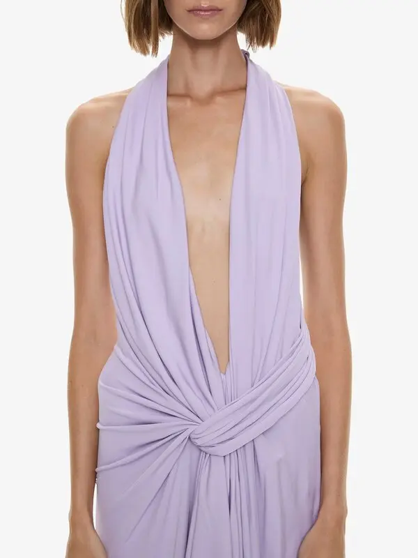 Christopher Esber Spire Cascade Midi Dress - Purple