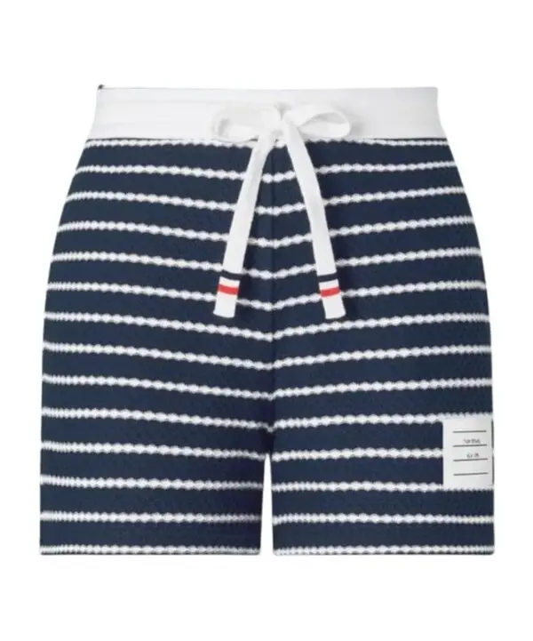 Thom Browne Striped Honeycomb Shorts - No