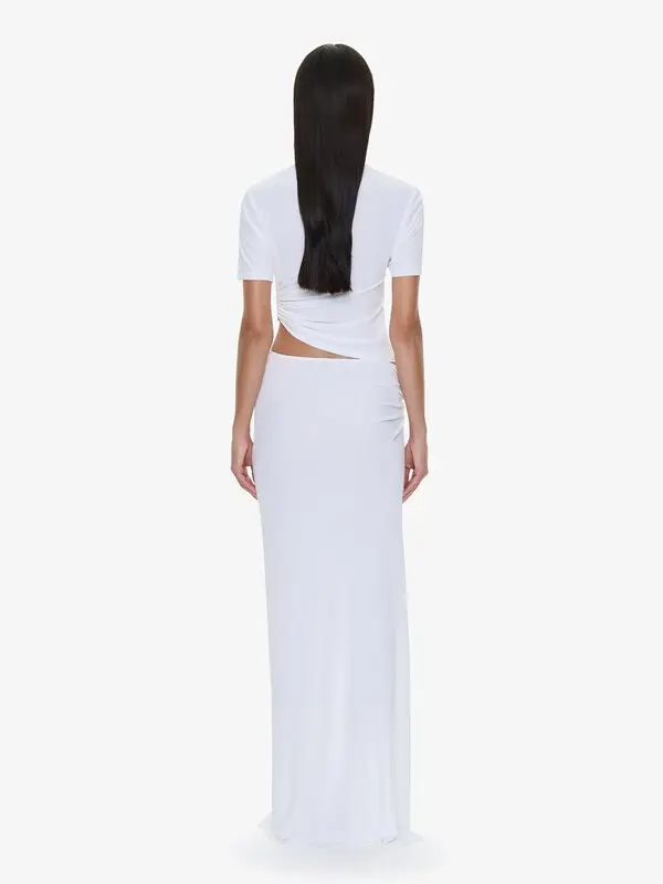 Christopher Esber Bezel Quartz Cascade Skirt - White