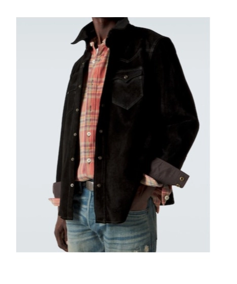 Ralph Lauren Suede Western Shirt