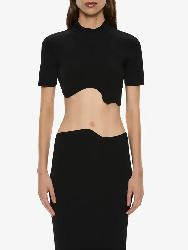 Christopher Esber Maparadita Sculpted Knit Top - Black