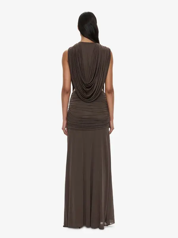 Christopher Esber Ripple Drape Gown - Brown